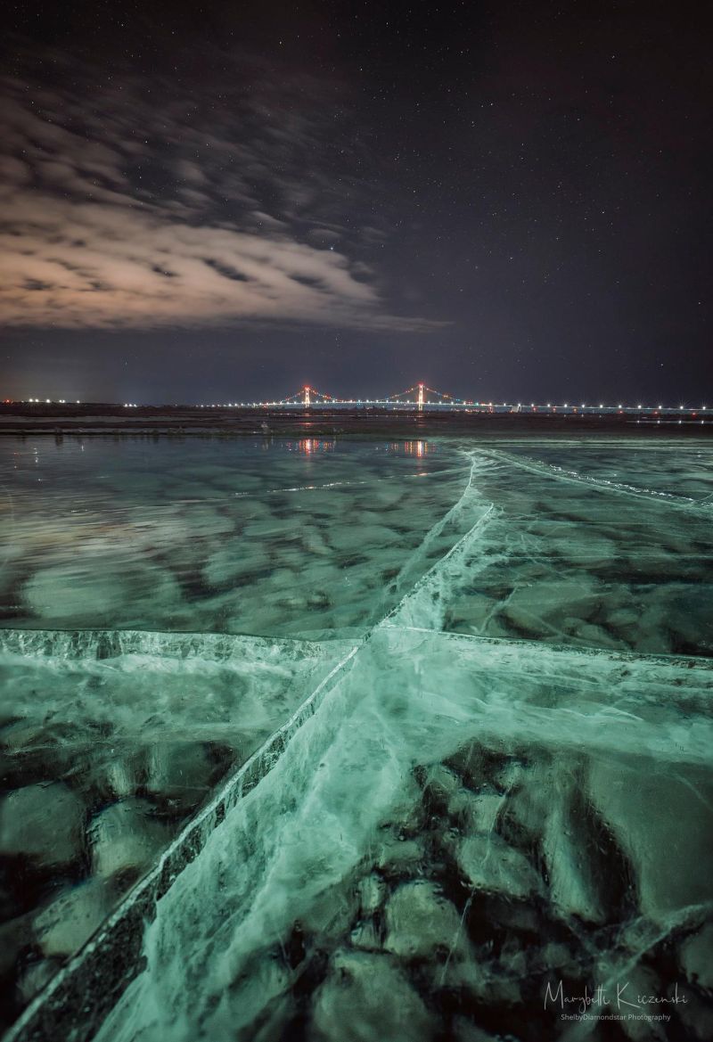 Frozen Lake Michigan & the Mighty Mac — Michigan in Pictures ...